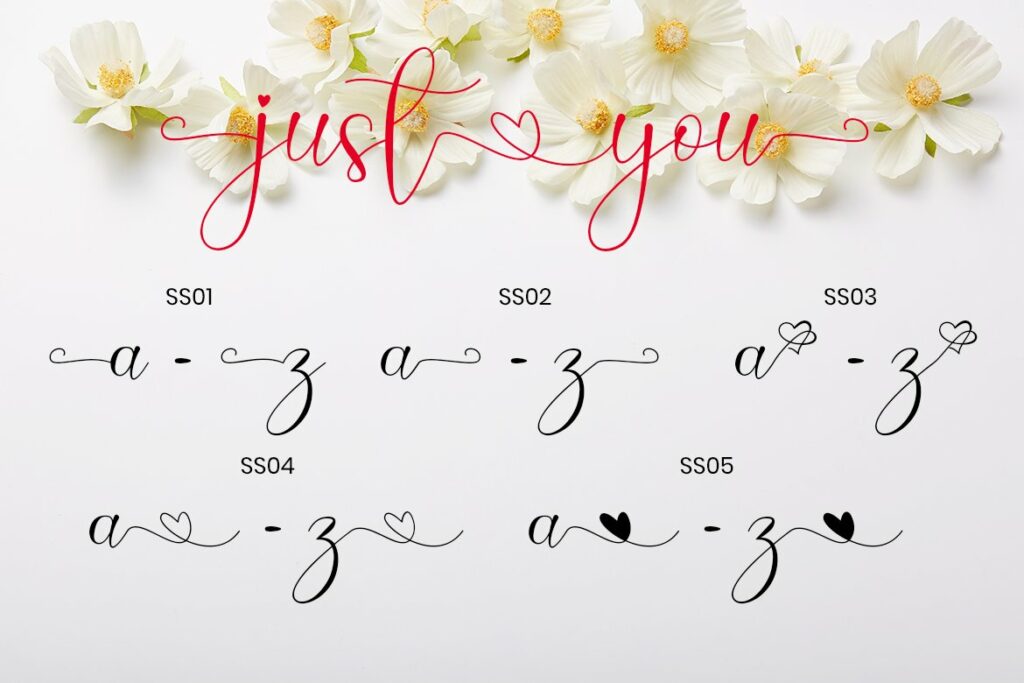 Just You Calligraphy Love Font – MasterBundles
