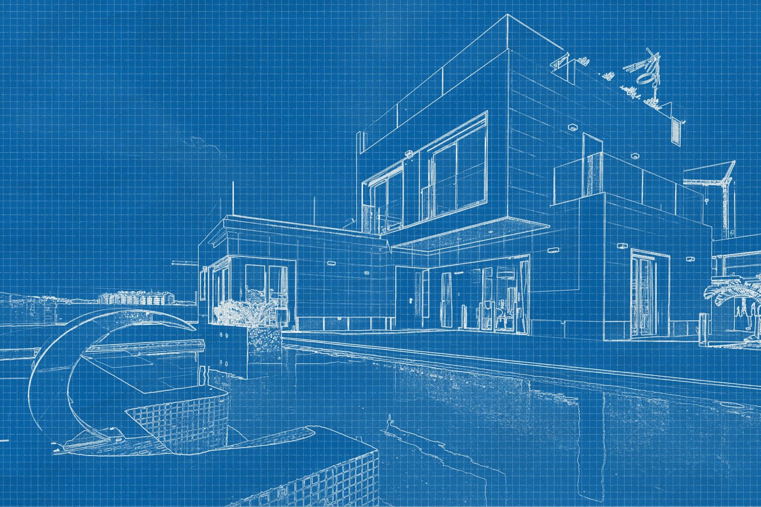 Architecture Blueprint Photo Effect – MasterBundles
