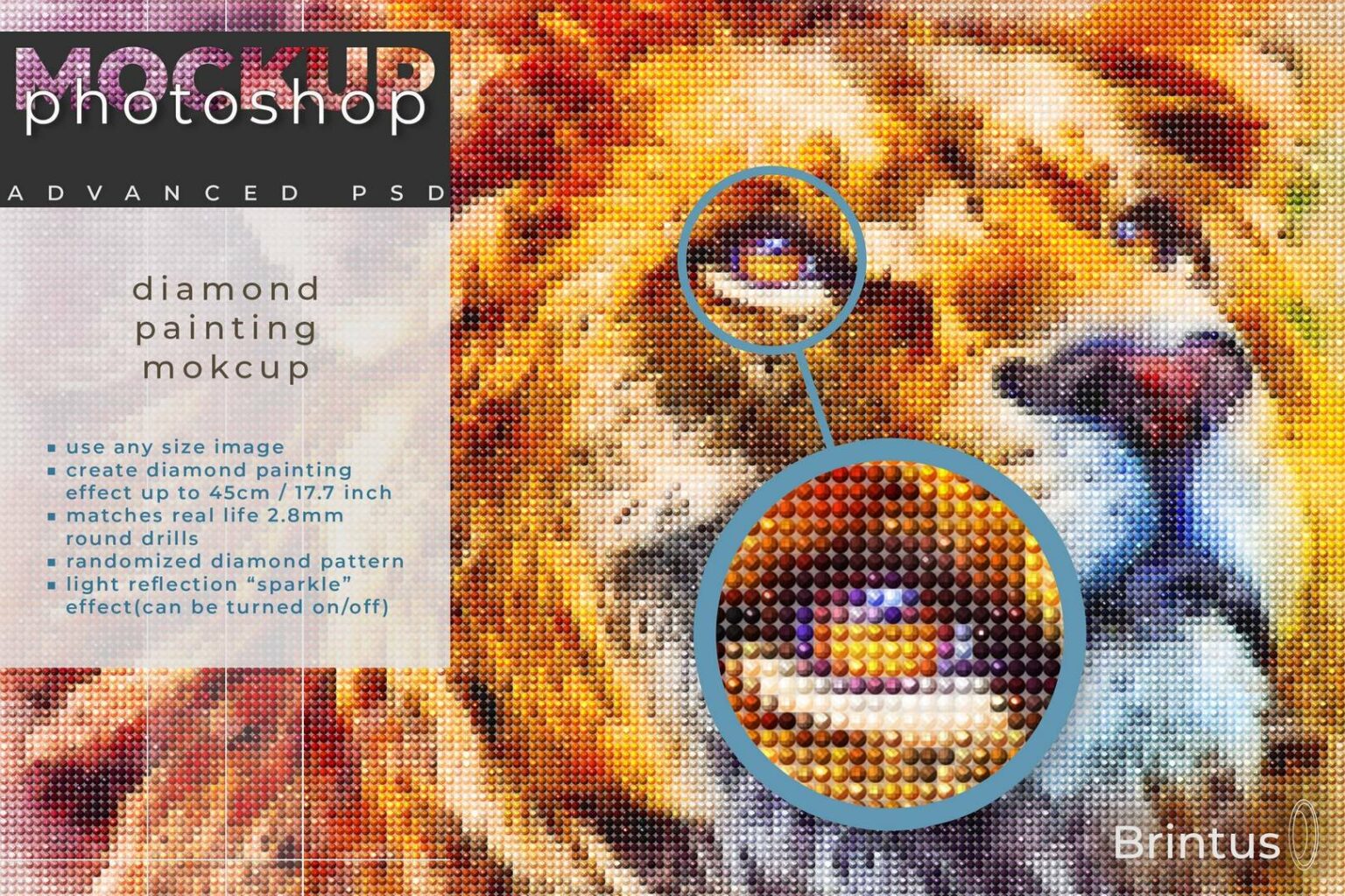 Round diamond painting mockup – MasterBundles