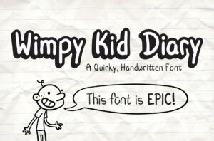 Wimpy Kid Diary | Handwritten Font – MasterBundles