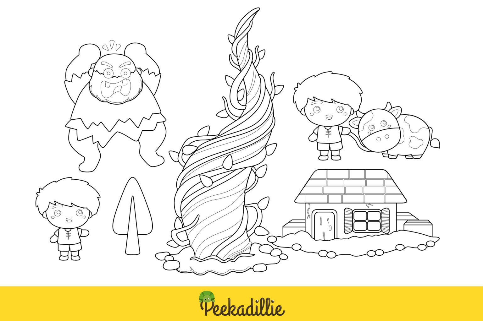 Jack and the Beanstalk Classic Bedtime Story Scrapbook Digital Stamp ...