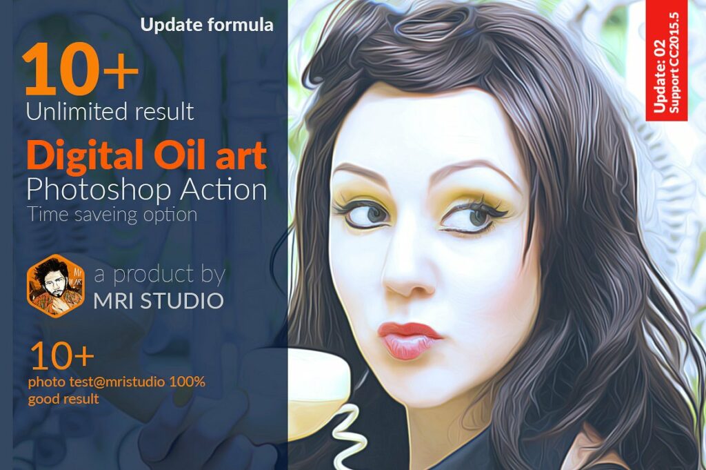 Digital Oil Art Photoshop Action – MasterBundles