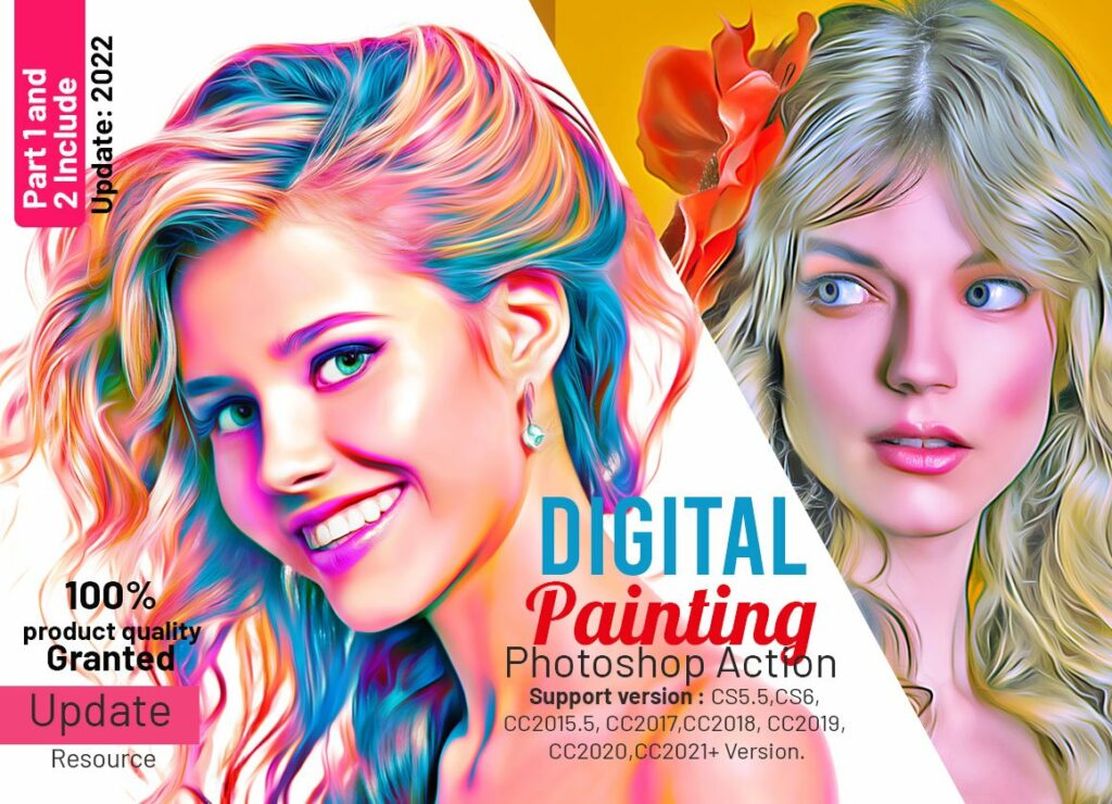 Digital Painting Photoshop Action – MasterBundles