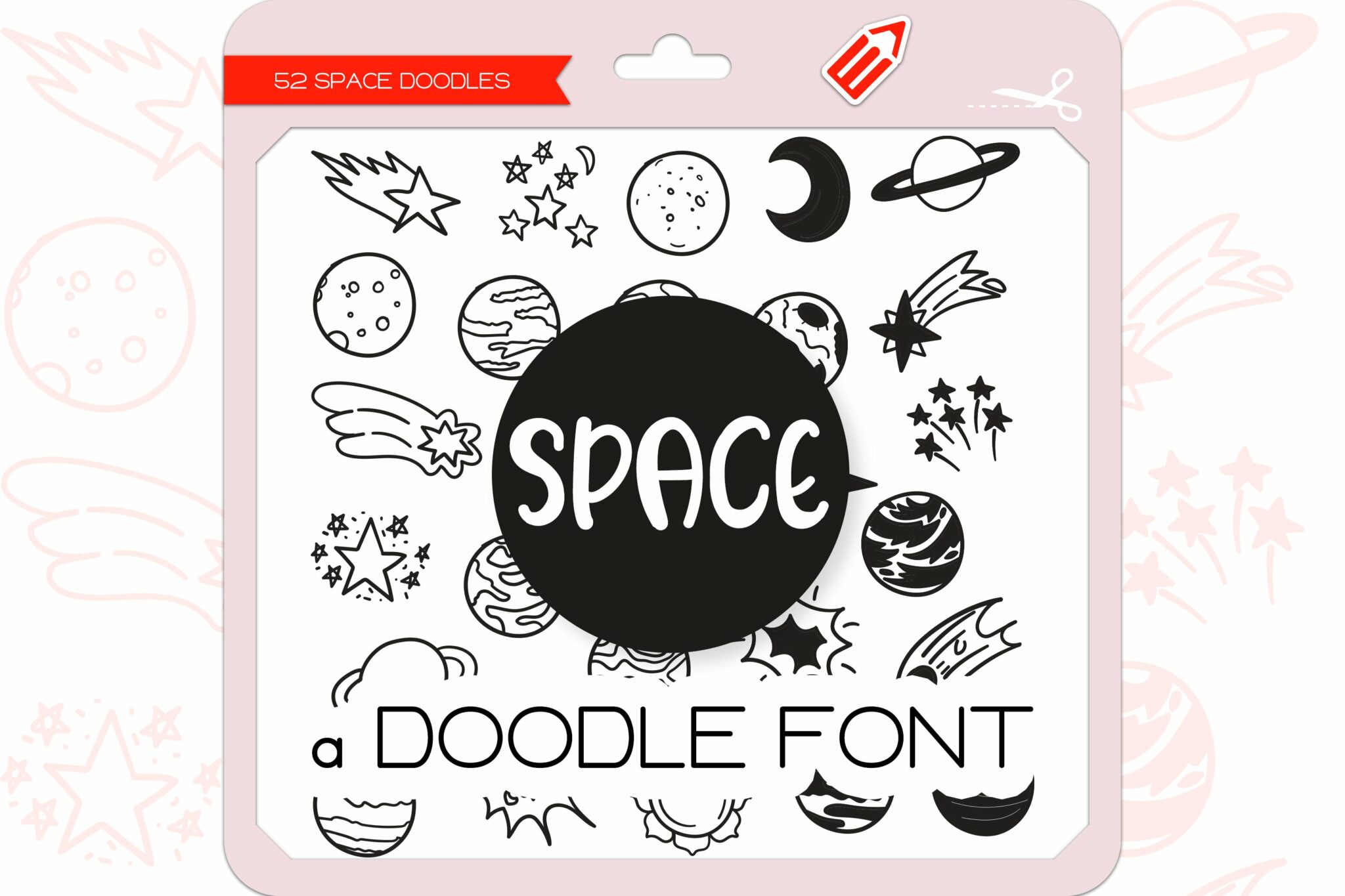 Space Doodles - Dingbats Font – MasterBundles