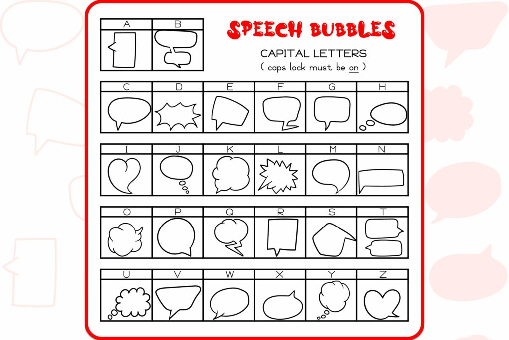 Speech Bubble Doodles Dingbats Font – MasterBundles