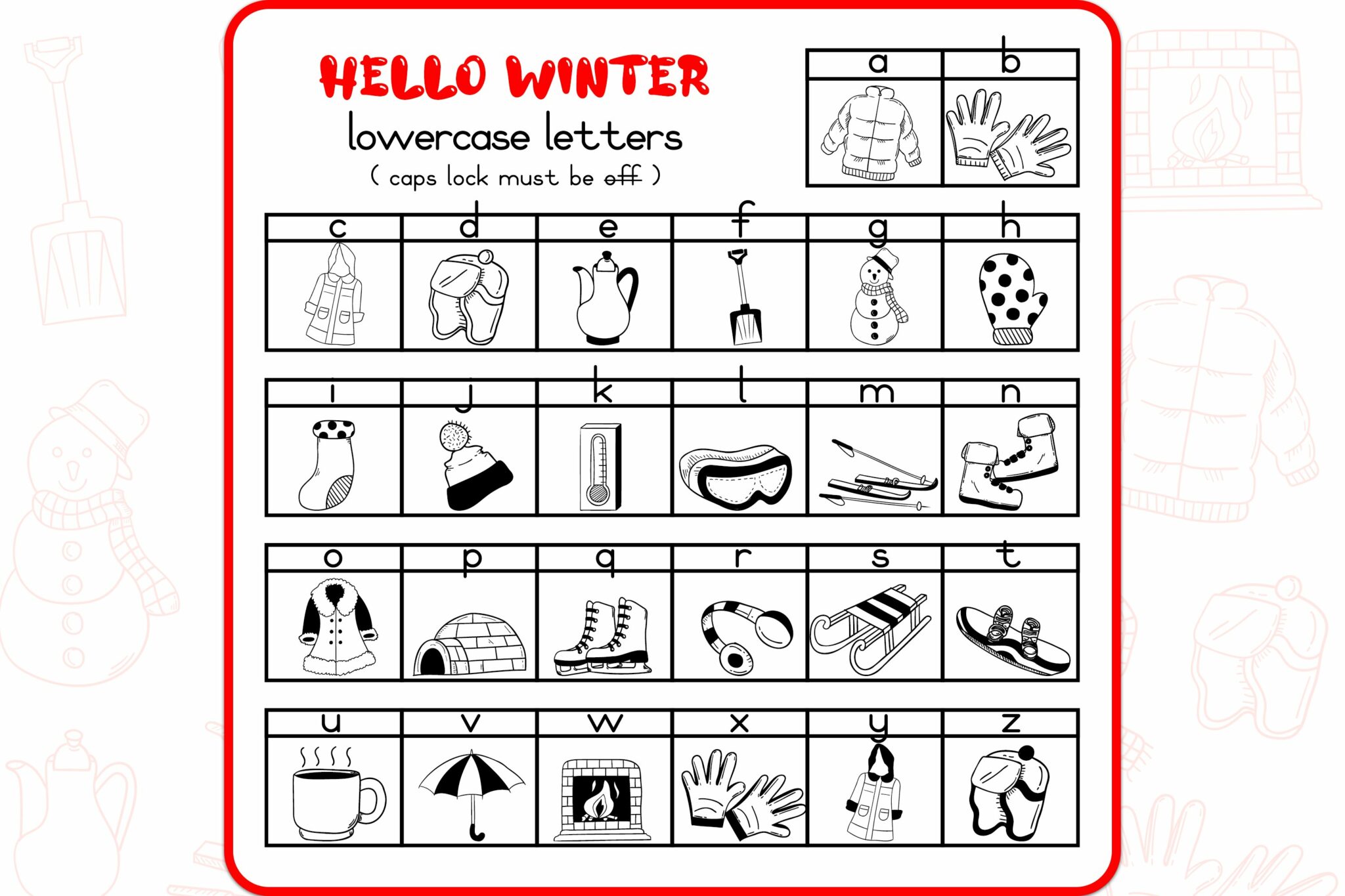 Winter Doodles - Dingbats Font – MasterBundles
