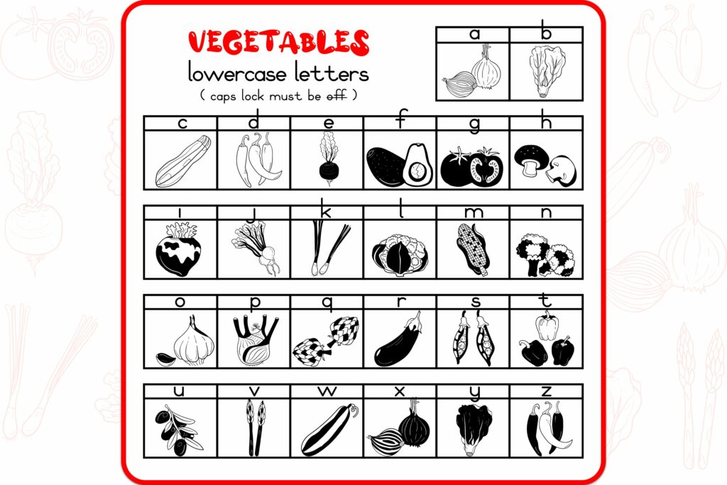 Vegetables Doodles - Dingbats Font – MasterBundles