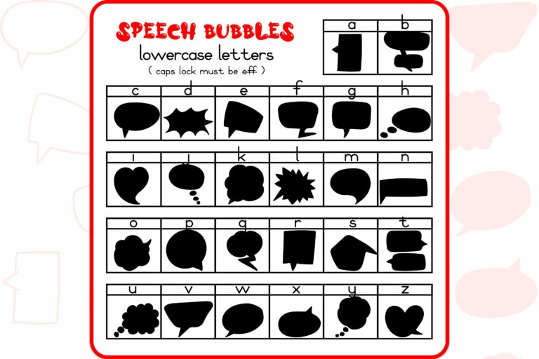 Speech Bubble Doodles Dingbats Font – MasterBundles