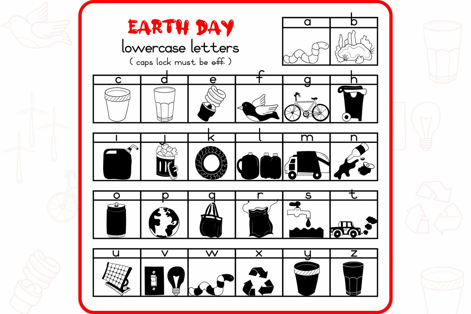 Earth Day Doodles - Dingbats Font – MasterBundles