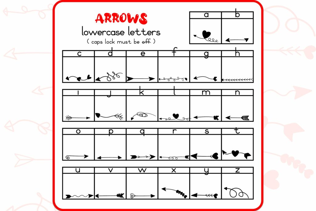 Arrow Doodles - Dingbats Font – MasterBundles