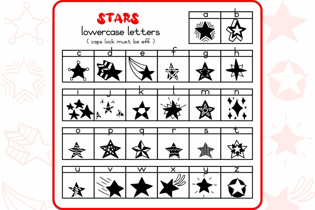 Star Doodles - Dingbats Font – MasterBundles