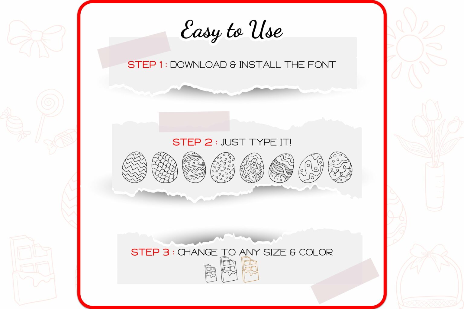 Easter Doodles - Dingbats Font – MasterBundles