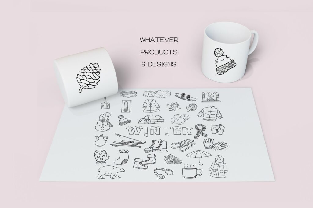 Winter Doodles - Dingbats Font – MasterBundles