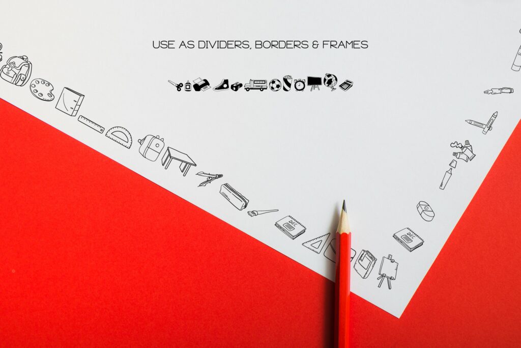 Back to School Doodles Dingbats Font – MasterBundles