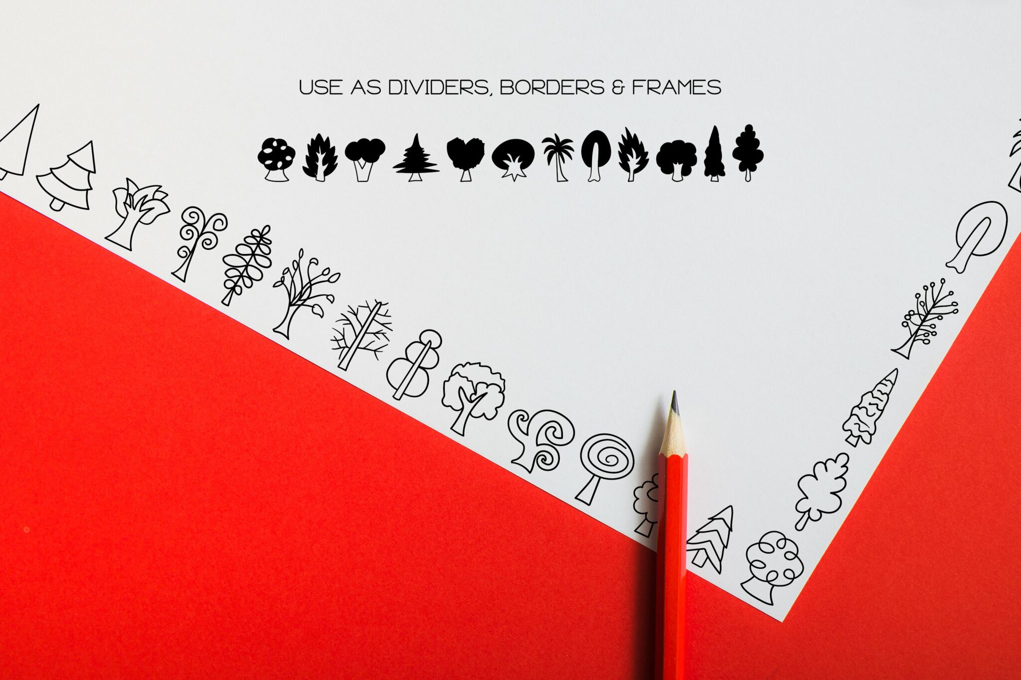 Tree Doodles - Dingbats Font – MasterBundles
