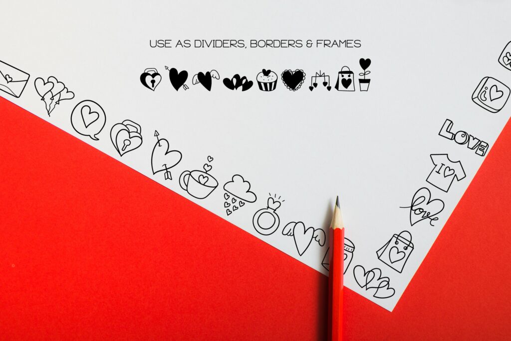 Love Doodles - Dingbats Font – MasterBundles