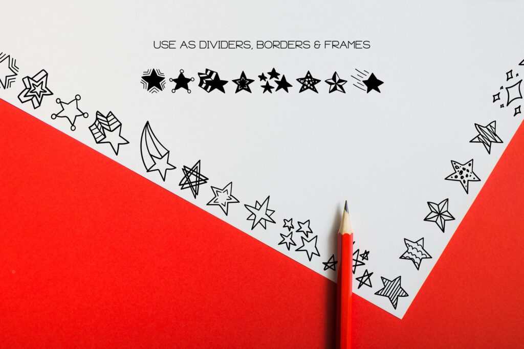 Star Doodles - Dingbats Font – MasterBundles