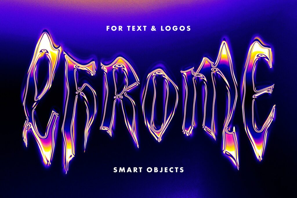 Distorted Chrome Text Effect – MasterBundles