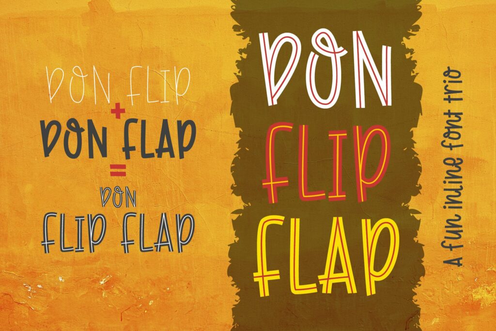 Don Flip Flap - fun inline font trio – MasterBundles