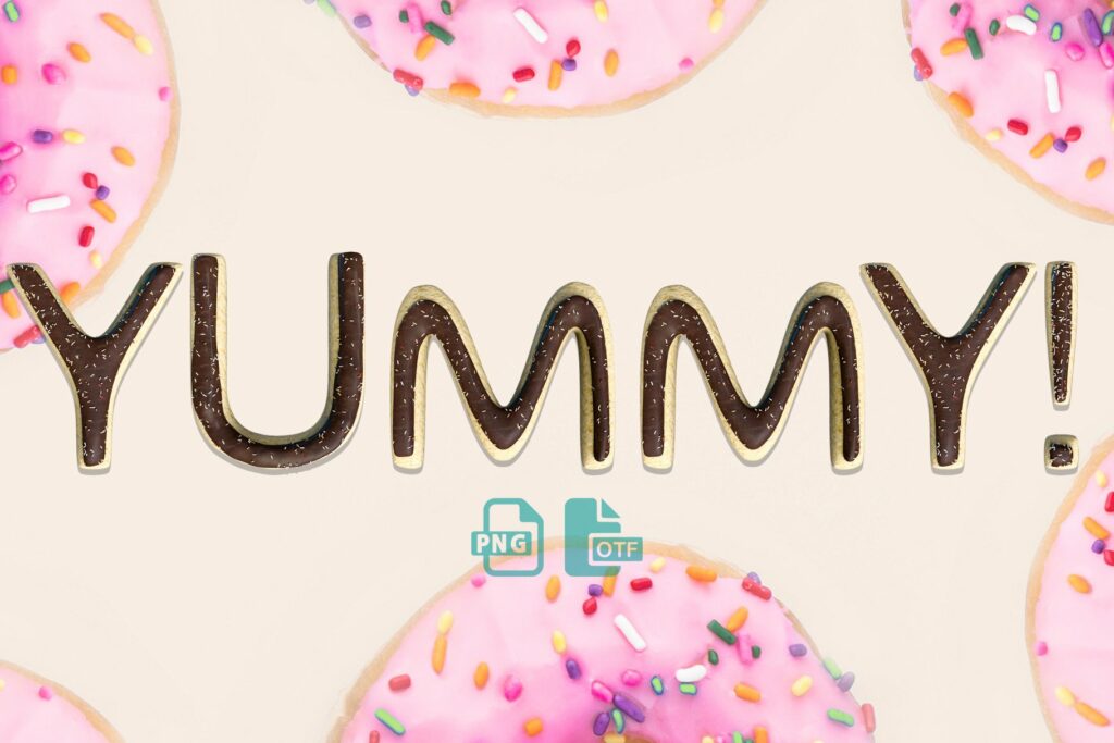 Donut Opentype SVG Font and PNGs – MasterBundles