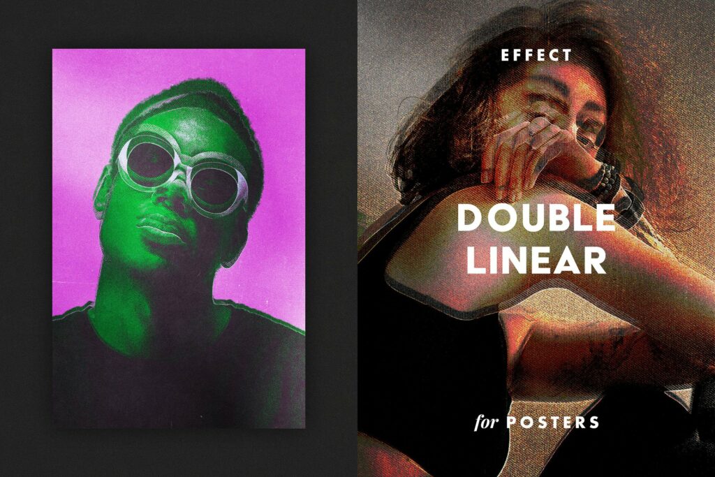 Double Linear Effect for Posters – MasterBundles