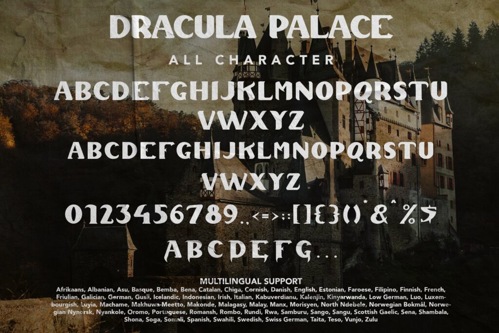 Dracula Palace - Gothic Horror Font – MasterBundles