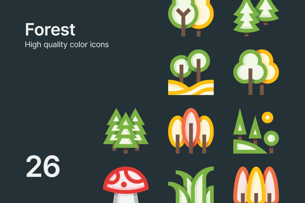 Forest Icons – MasterBundles