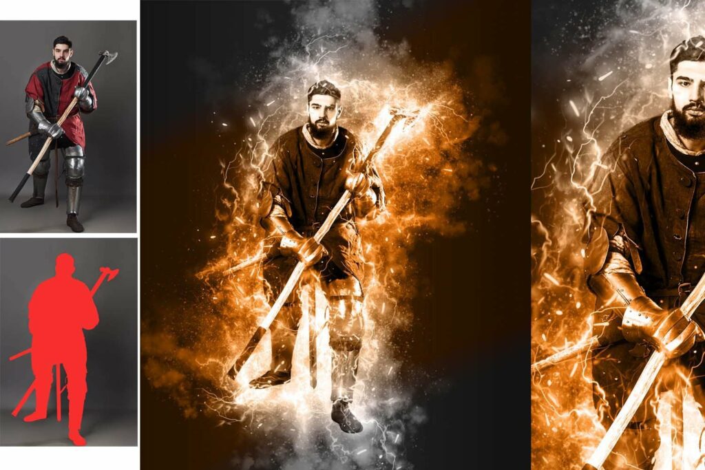 Electric Effect Photoshop Action – MasterBundles