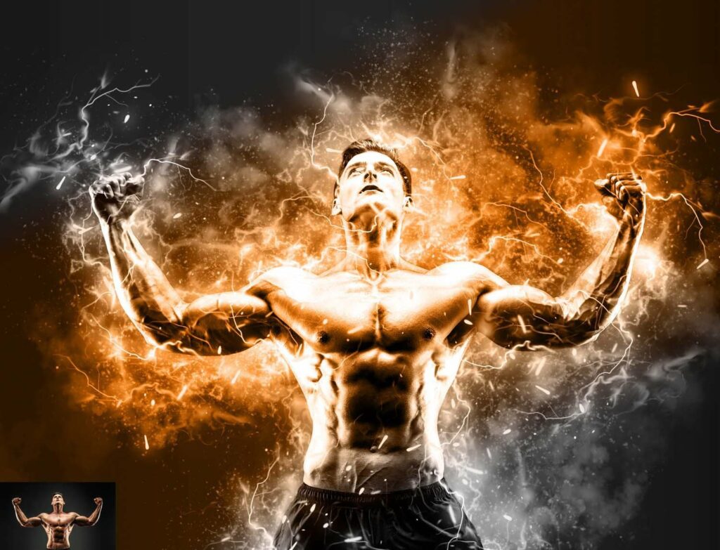Electric Effect Photoshop Action – MasterBundles