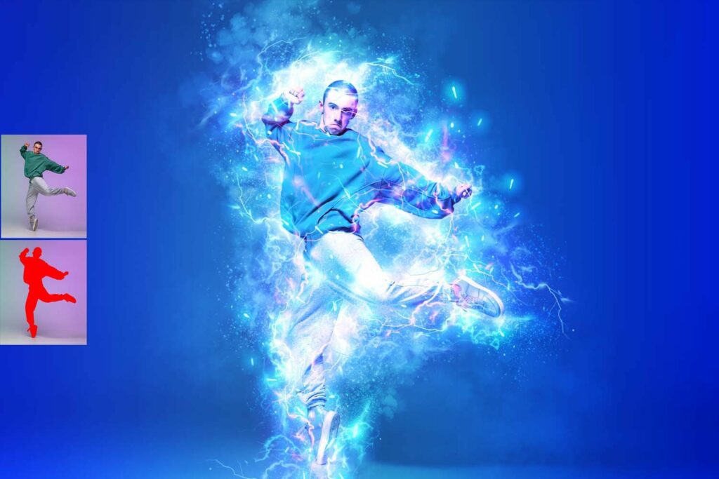 Electric Effect Photoshop Action – MasterBundles