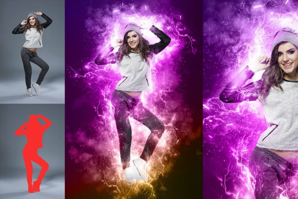 Electric Effect Photoshop Action – MasterBundles
