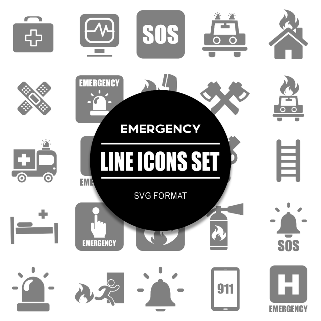 Emergency Icon Set - MasterBundles