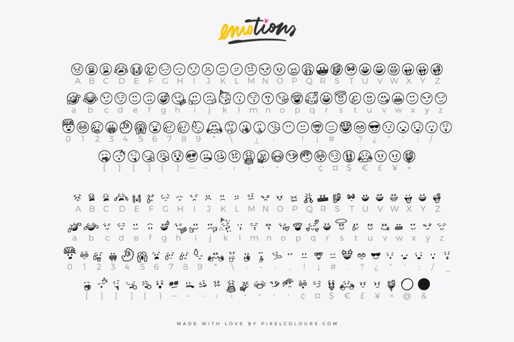 Emoji Font - Dingbats Font – MasterBundles
