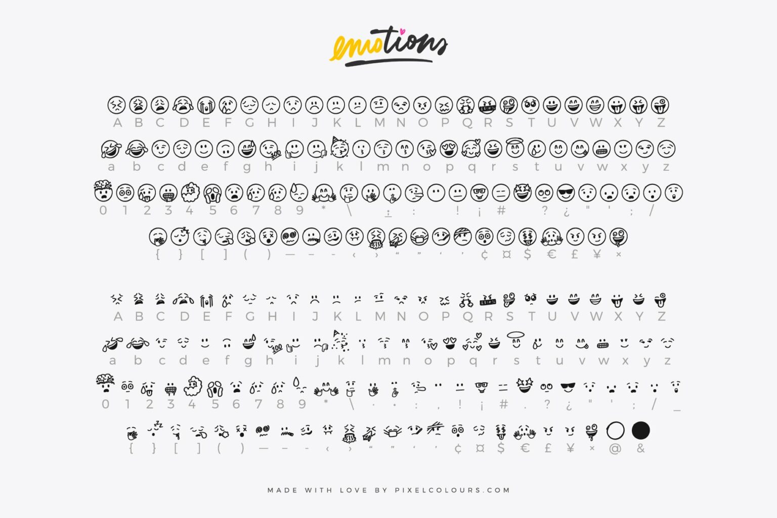 Emoji Font - Dingbats Font – MasterBundles