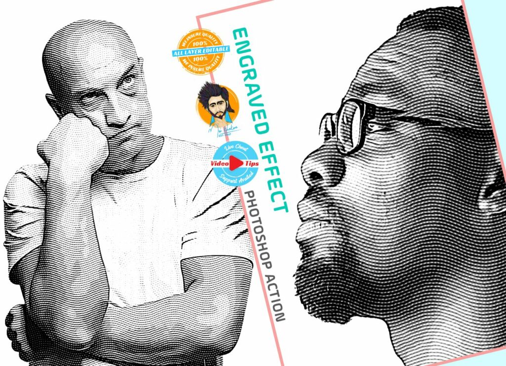 Engraved Effect Photoshop Action – MasterBundles