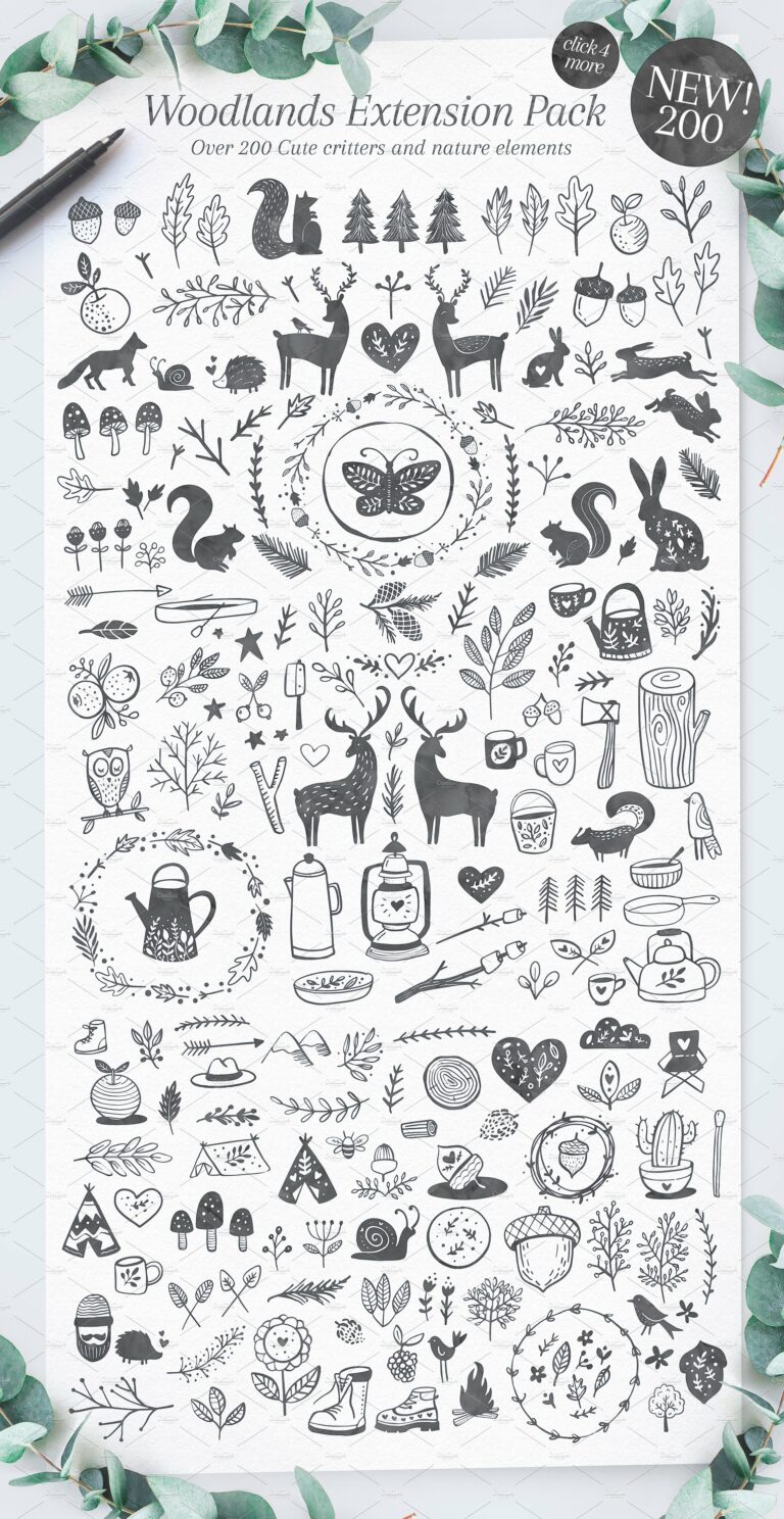 Poppit & Finch Fonts & Illustrations – MasterBundles