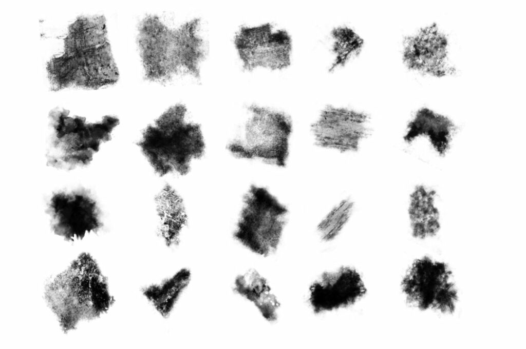 20 High Resolution Grunge Brushes – MasterBundles