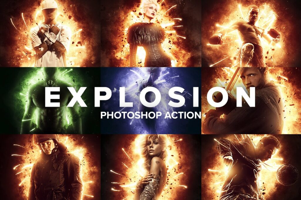 Explosion Photoshop Action – MasterBundles