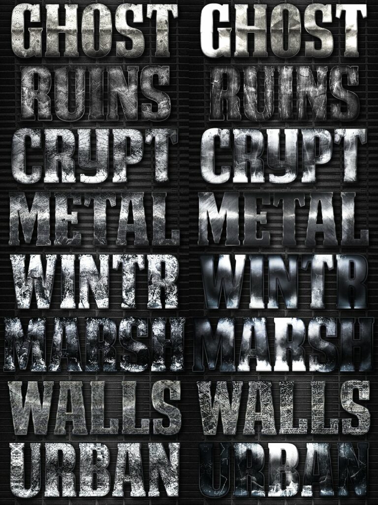 32 Extreme Grunge Layer Styles 1 – MasterBundles