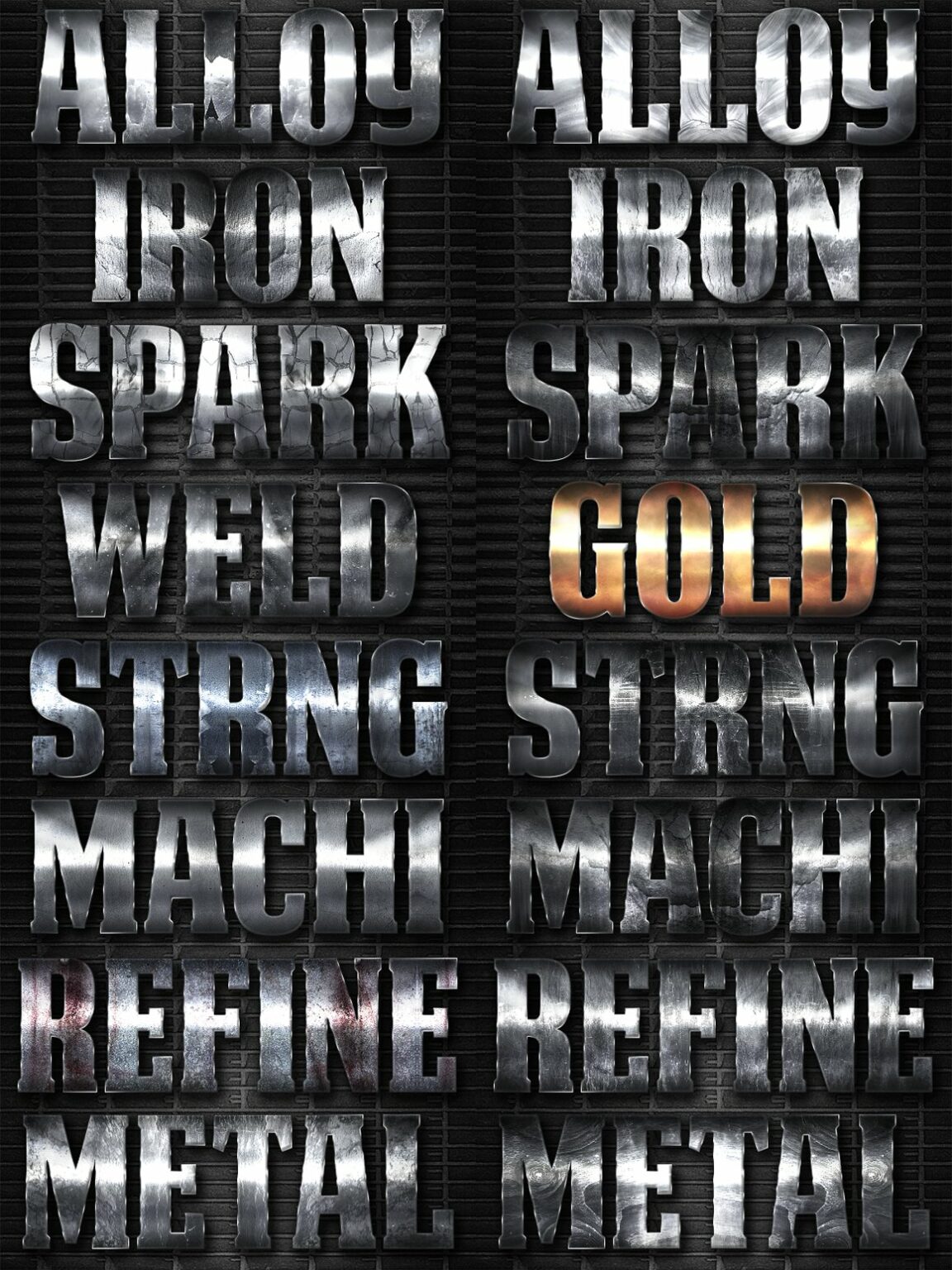 32 Extreme Metal Layer Styles 4 – MasterBundles