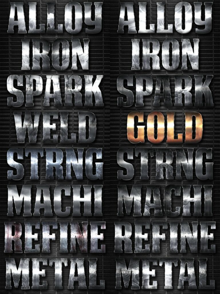 32 Extreme Metal Layer Styles 4 – MasterBundles