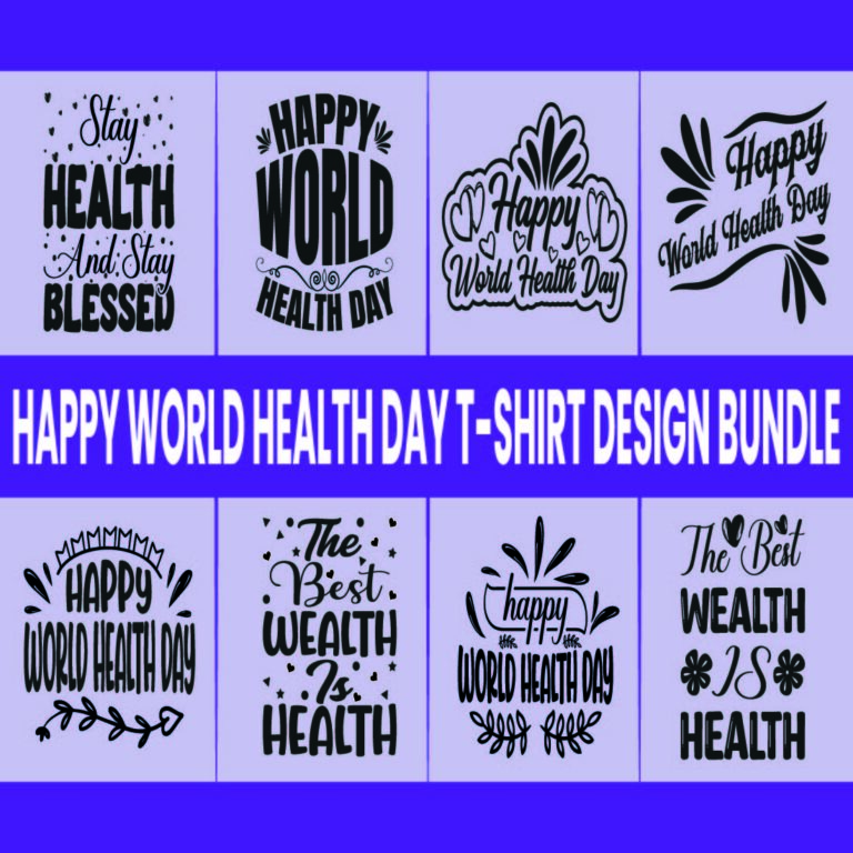 Happy World Health Day T-shirt Design Bundle - MasterBundles