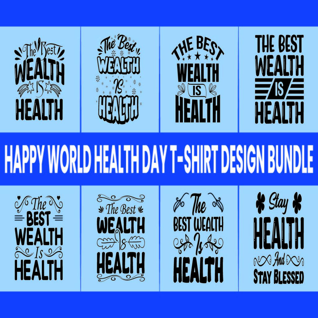 Happy World Health Day T-shirt Design Bundle - MasterBundles