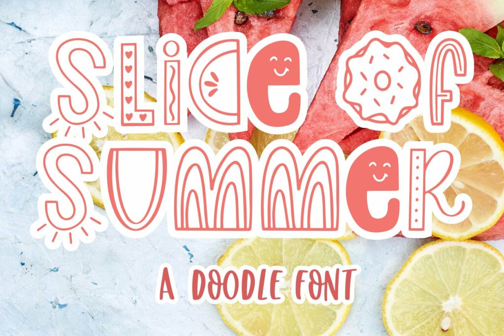 Slice of Summer, Doodle Font – MasterBundles