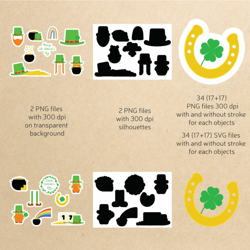 St Patrick stickers - MasterBundles