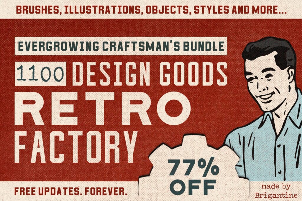 77% OFF Retro Factory Bundle – MasterBundles