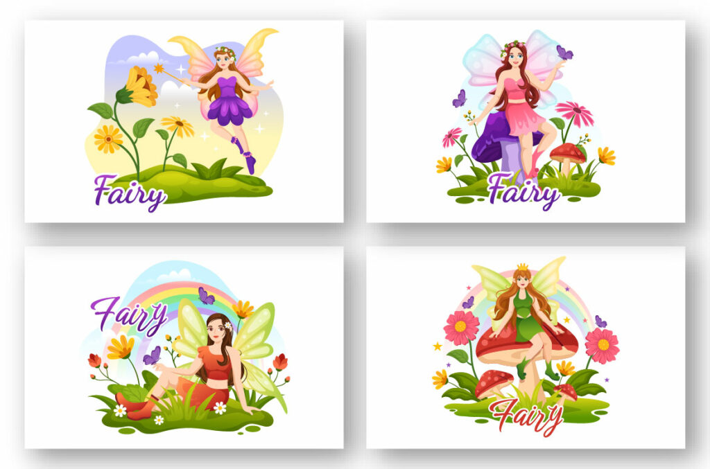 16 Beautiful Flying Fairy Illustration - MasterBundles