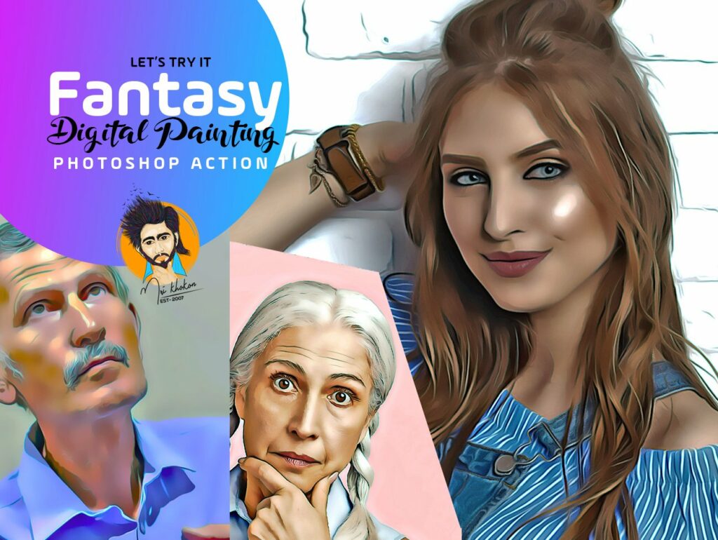 Fantasy Digital Painting PS Action – MasterBundles