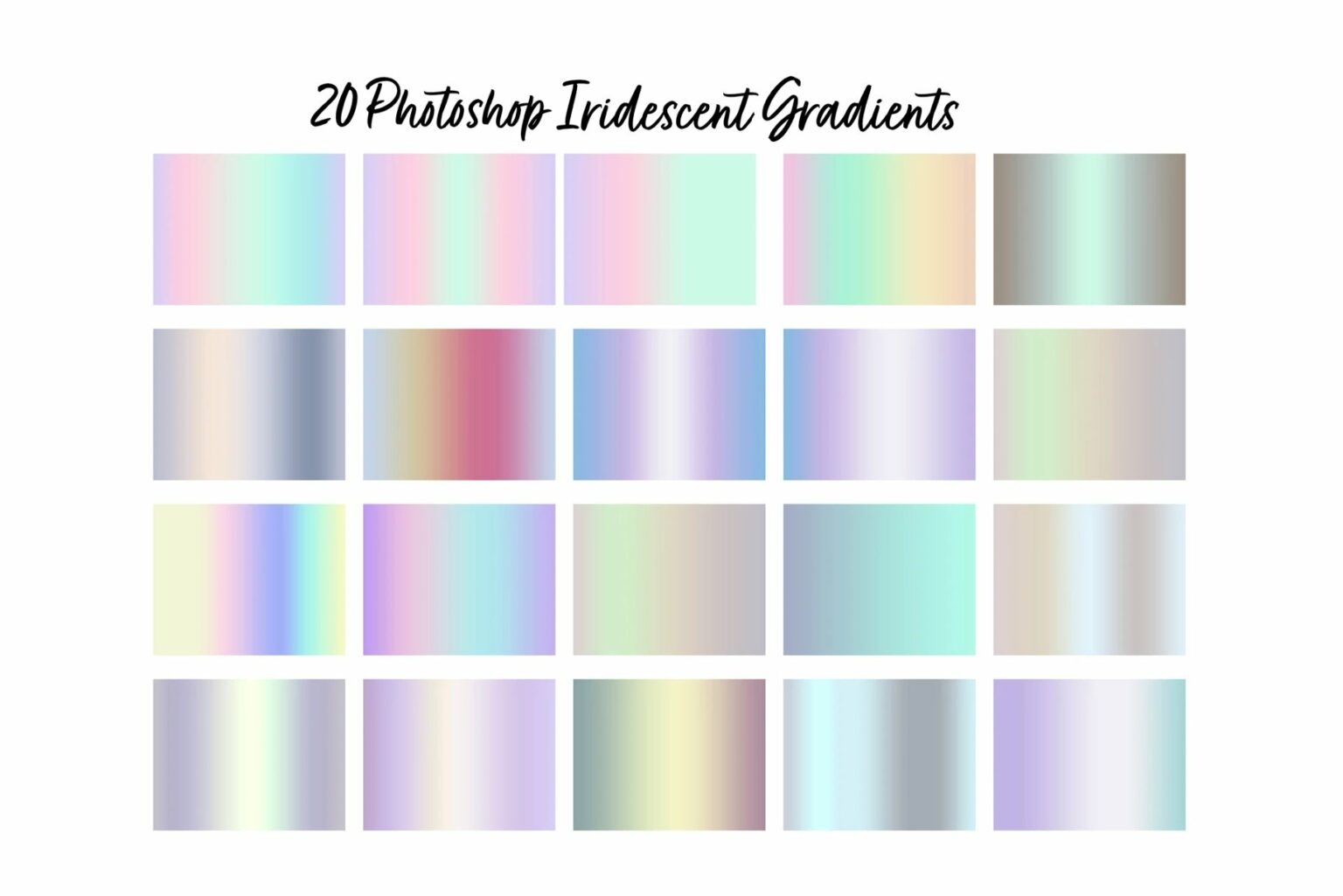 Photoshop Iridescent Gradients – MasterBundles