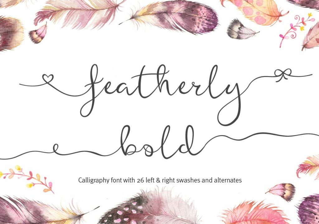 Featherly Font Family – MasterBundles